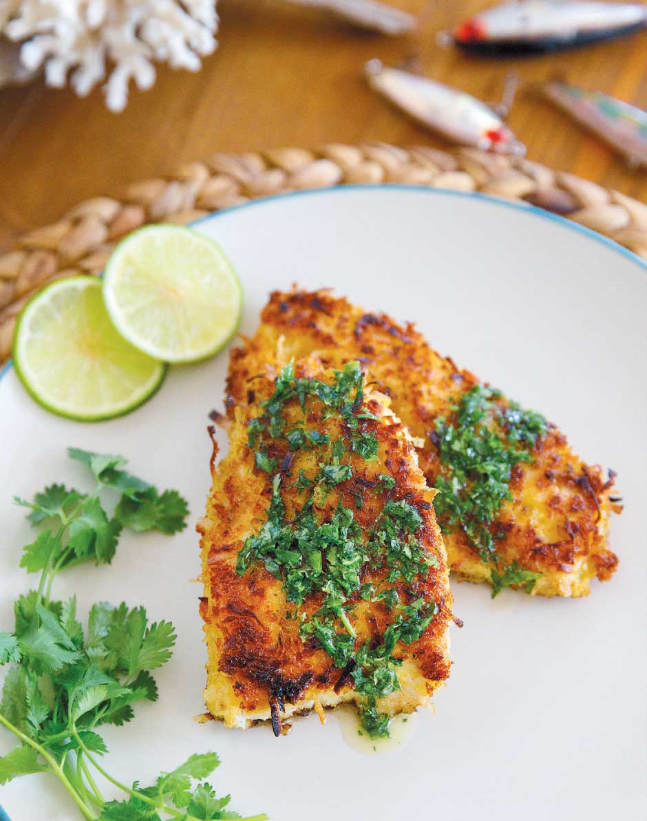 Coconut Snapper with Lime-Cilantro Butter